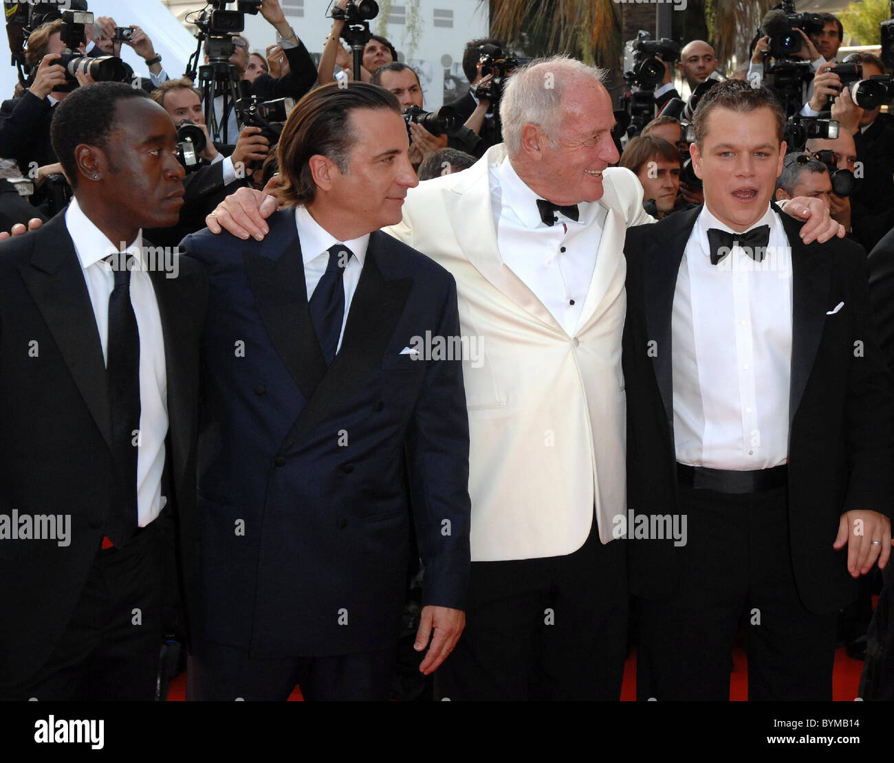 Don Cheadle, Andy Garcia, Jerry Weintraub and Matt Damon 2007 Cannes ...