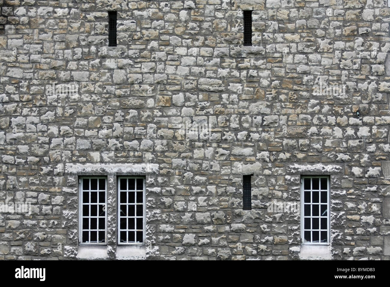 windows in a wall of the Tower of London Stock Photo - Alamy