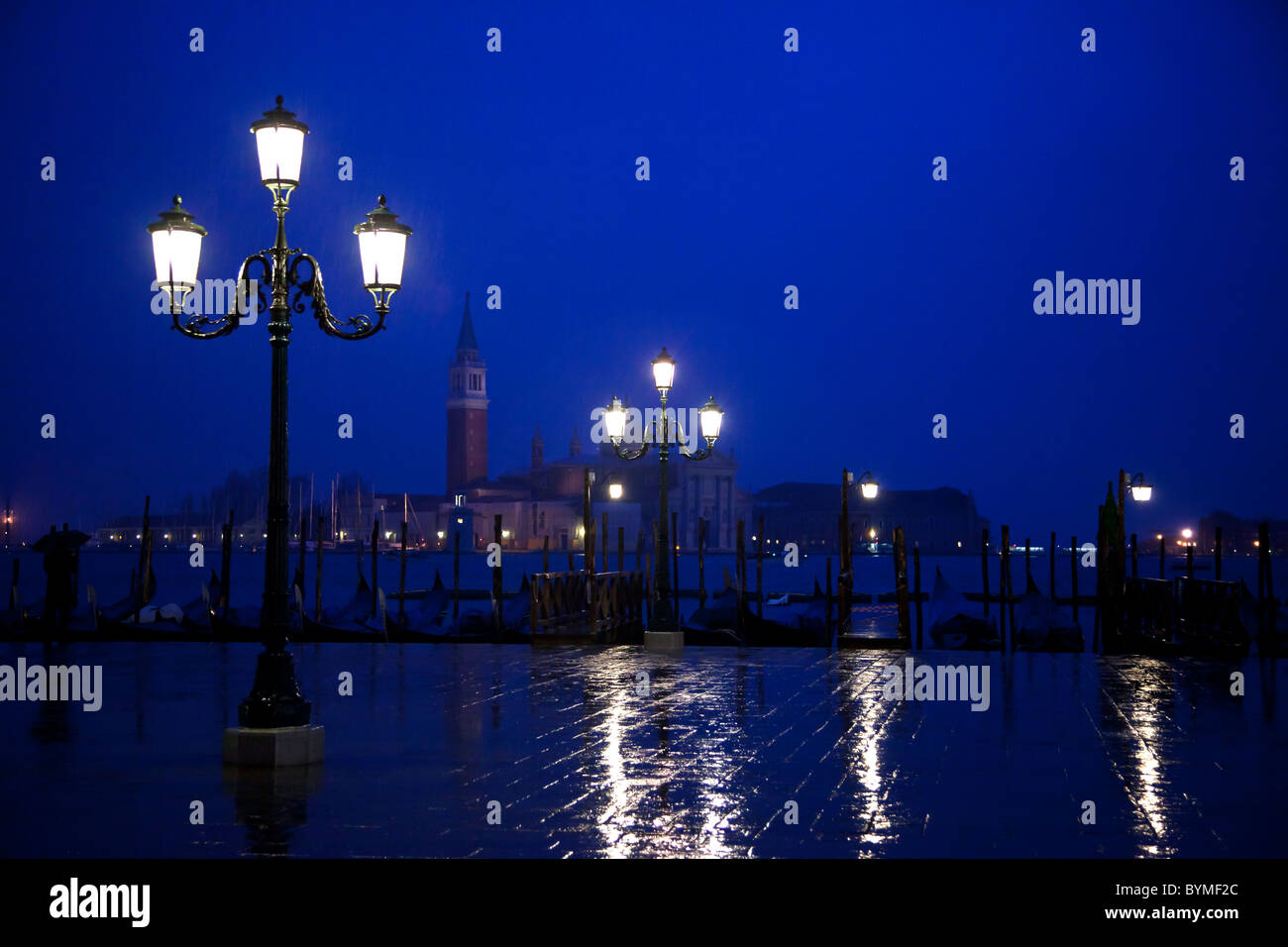 Italy, Venice, night lights in Piazza San Marco Stock Photo - Alamy