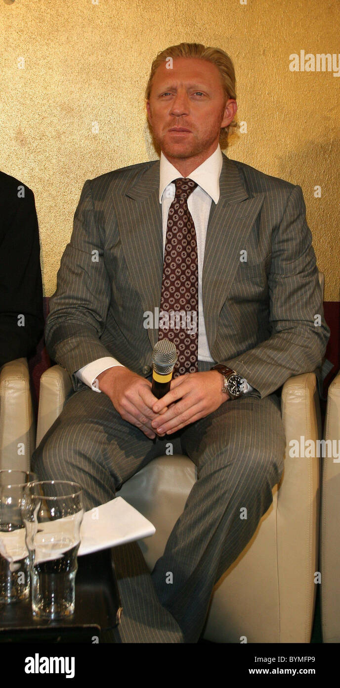 Boris Becker Introduction of his new fashion line and his tennis racket ...