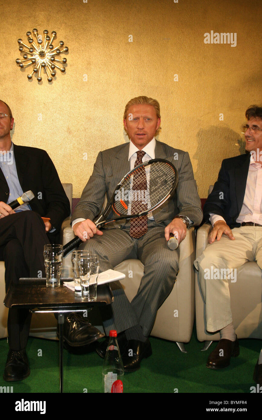 Boris Becker Introduction of his new fashion line and his tennis racket ...