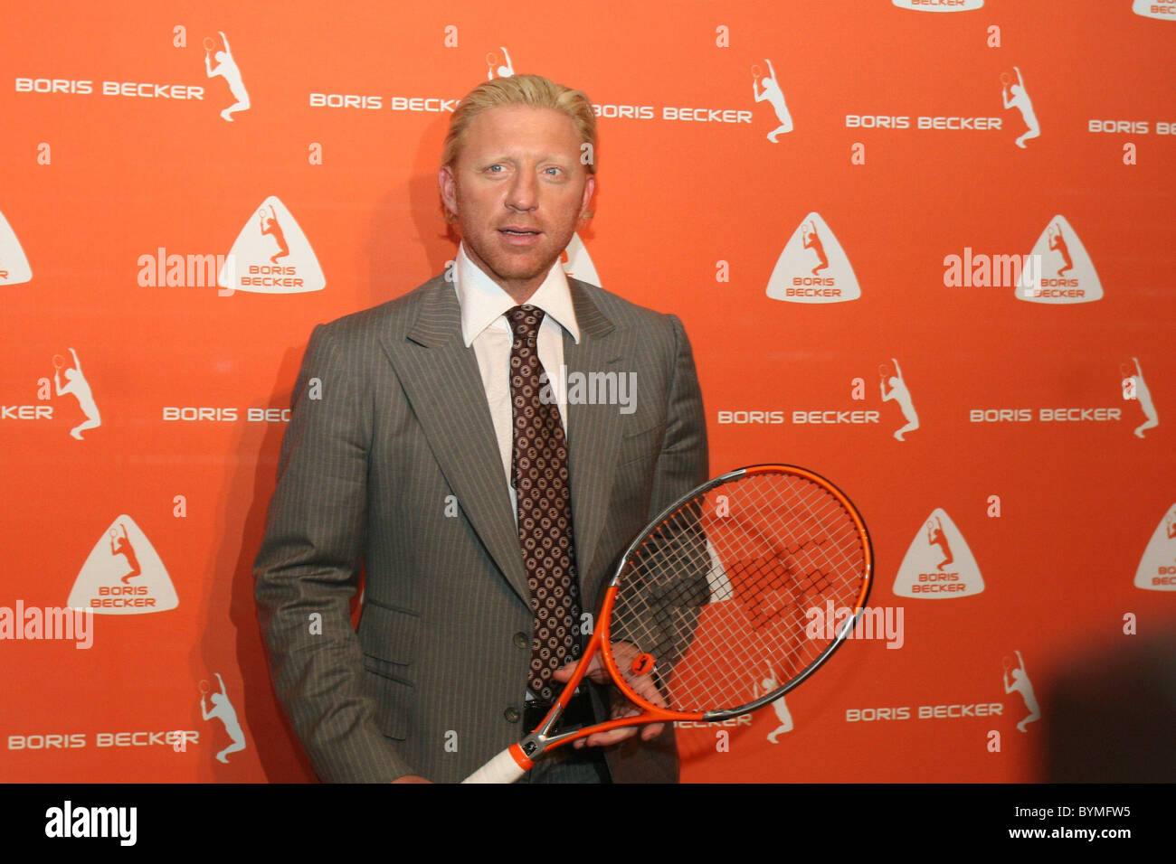 Boris Becker Introduction of his new fashion line and his tennis racket ...