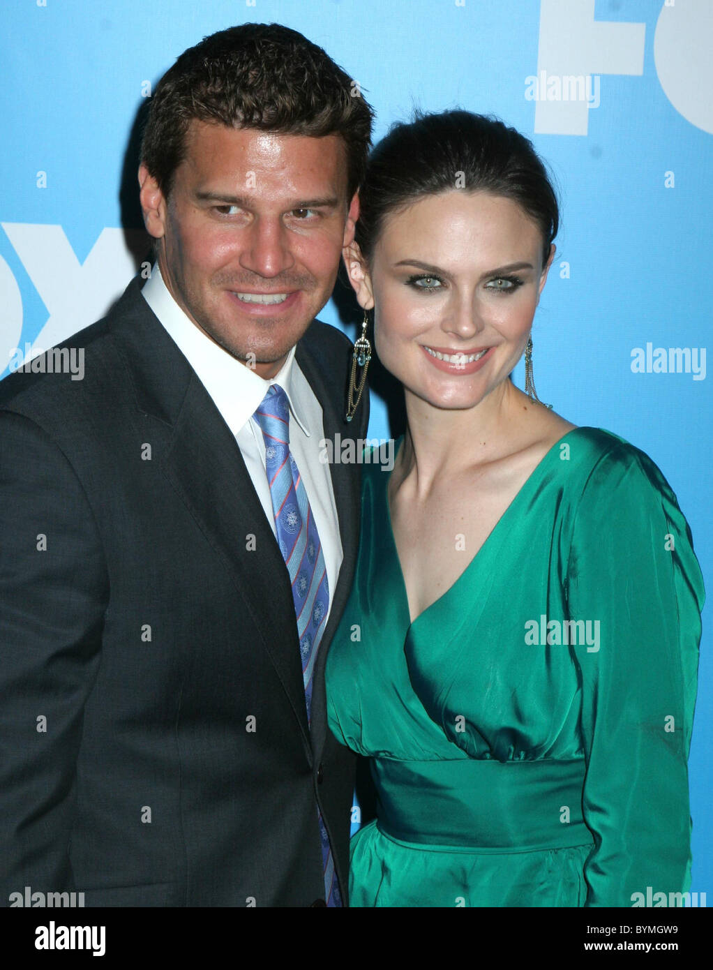 David Boreanaz and Emily Deschanel Fox 2007 Upfronts held at the ...