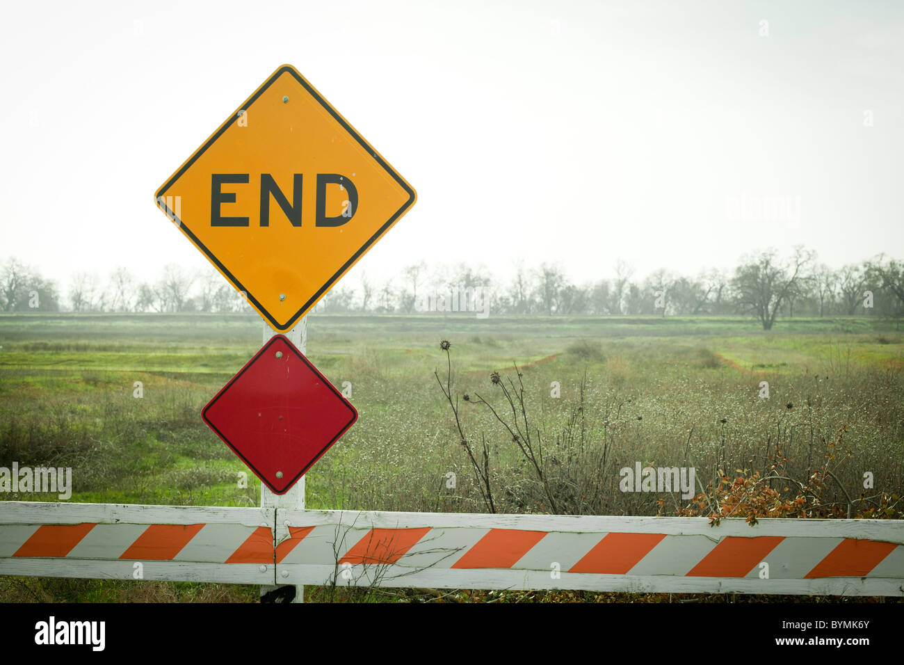 An End of the road sign Stock Photo - Alamy