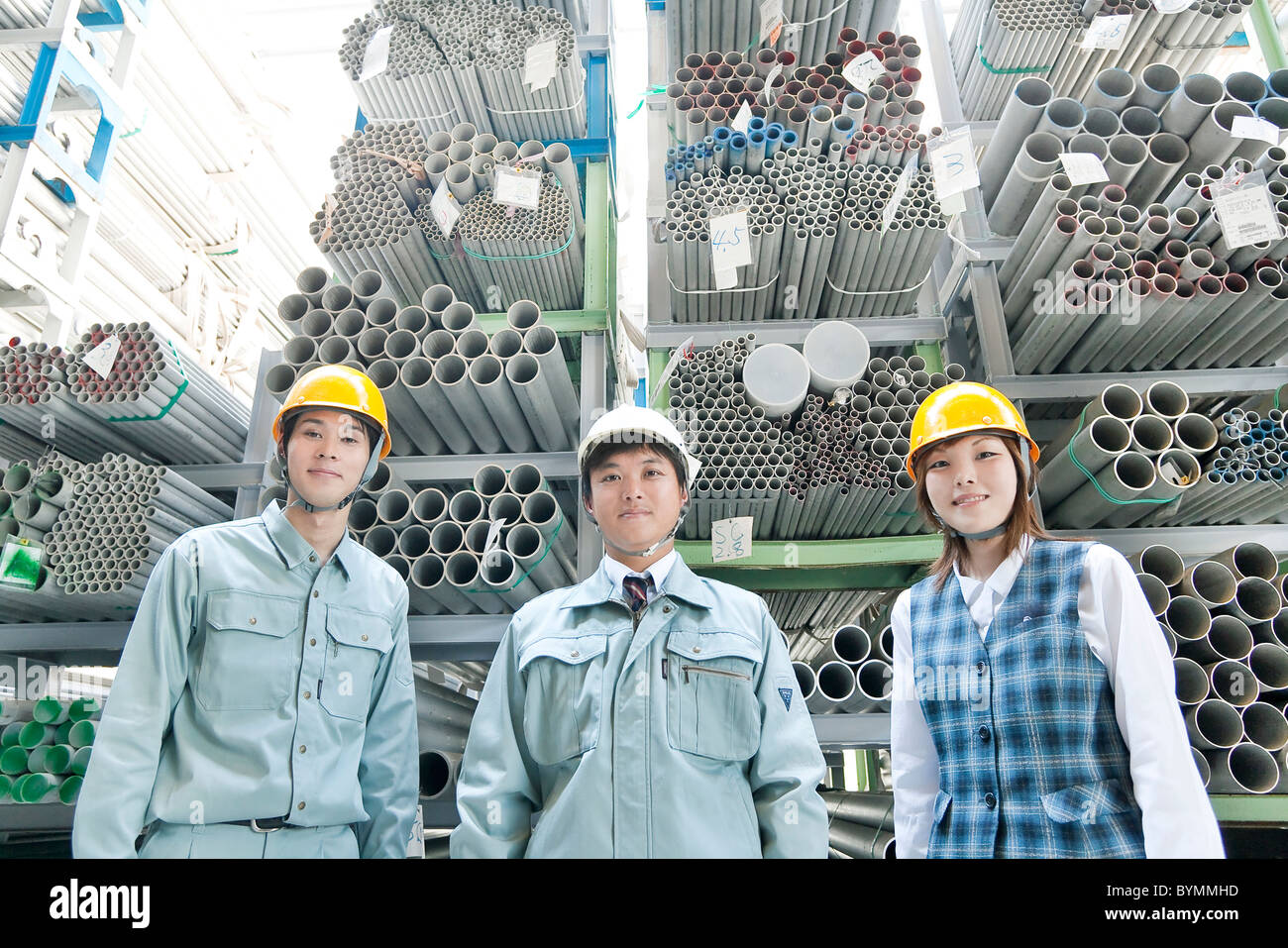 Portrait of Three Warehouse Workers Stock Photo - Alamy Portrait of Three Warehouse Workers Stock Photo - Alamy