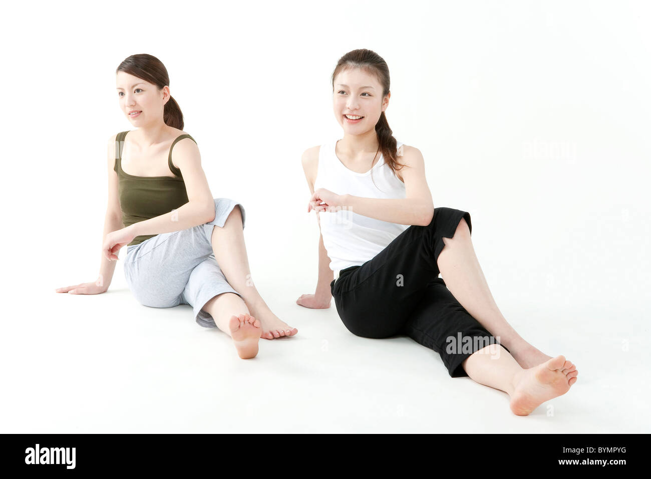 Young Women Stretching Stock Photo - Alamy