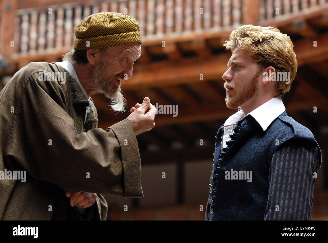 John McEnery and Dale Rapley The Merchant Of Venice photocall at the Globe Theatre London ...