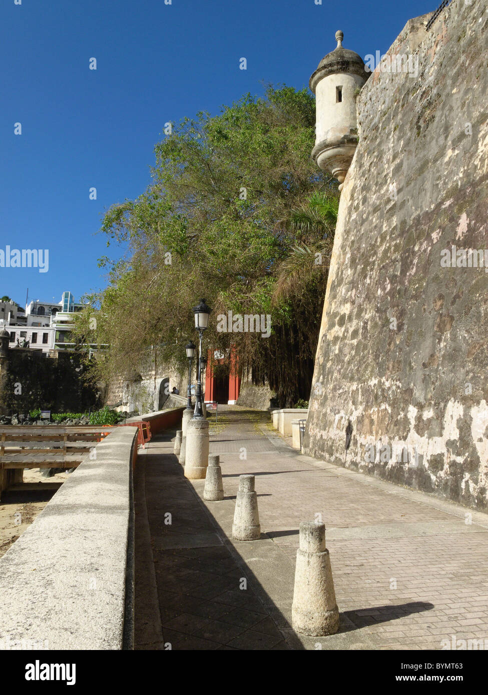 Walkway Leading to City Gate Under the City Wall, Old San Juan, Puerto ...