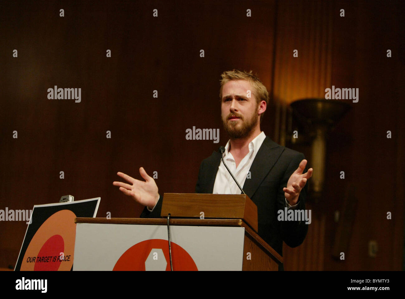 Ryan Gosling speaks at 'The Way Forward in Northern Uganda' held at The ...