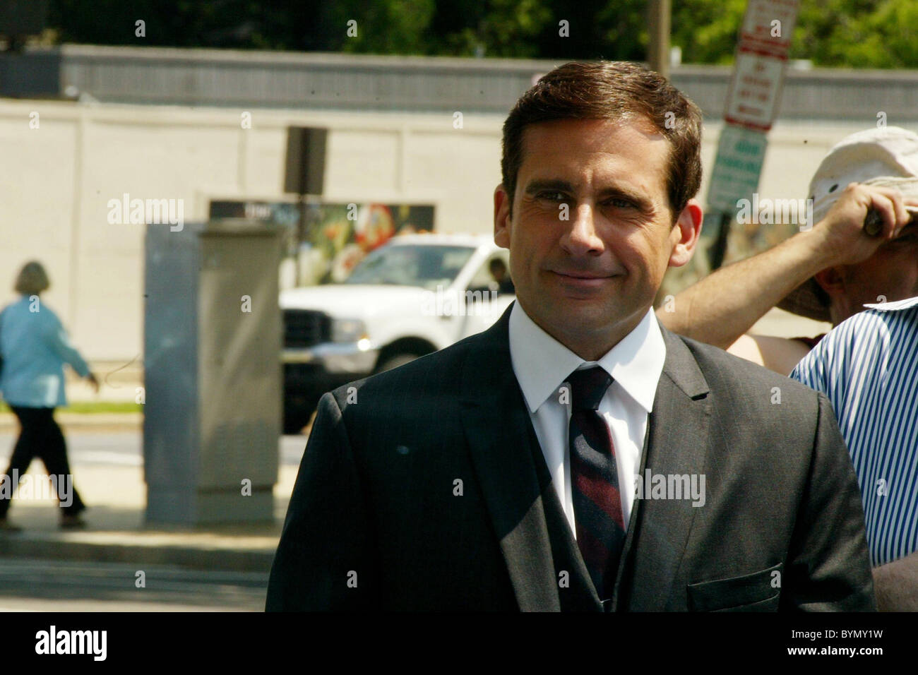 Steve Carell at the film set of his new film 'Get Smart' Washington DC ...