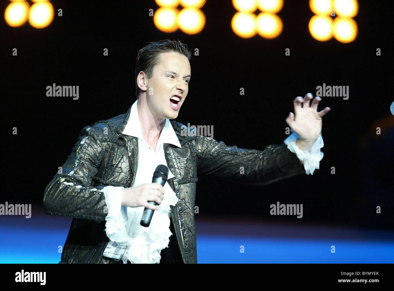 Russian pop singer Vitas performing in concert at The Great Hall of the ...