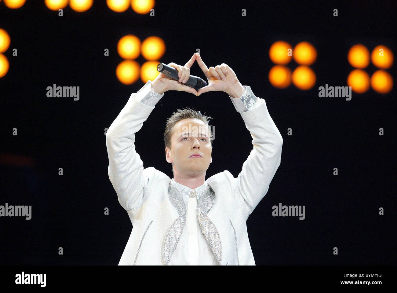 Russian pop singer Vitas performing in concert at The Great Hall of the ...