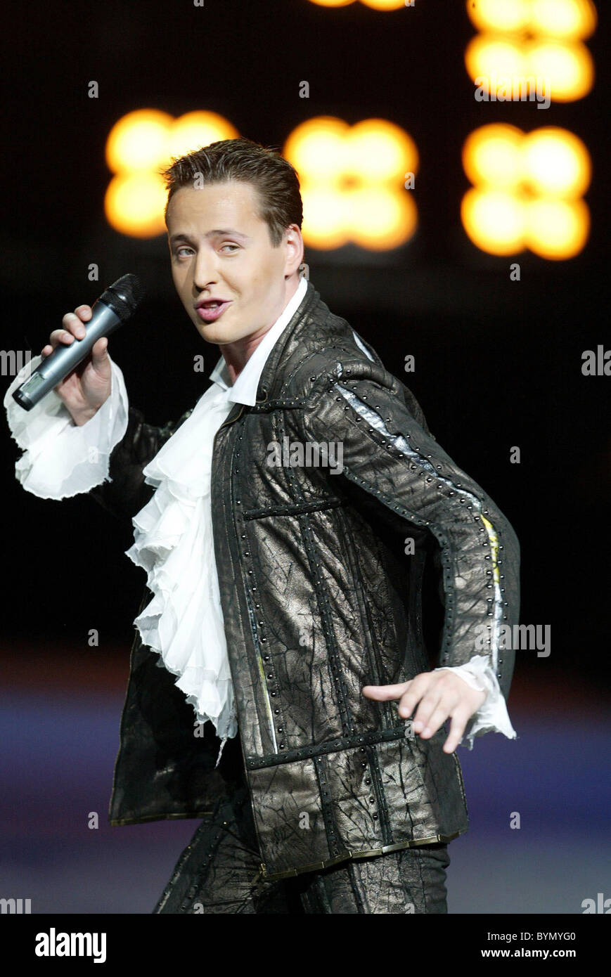 Russian pop singer Vitas performing in concert at The Great Hall of the ...