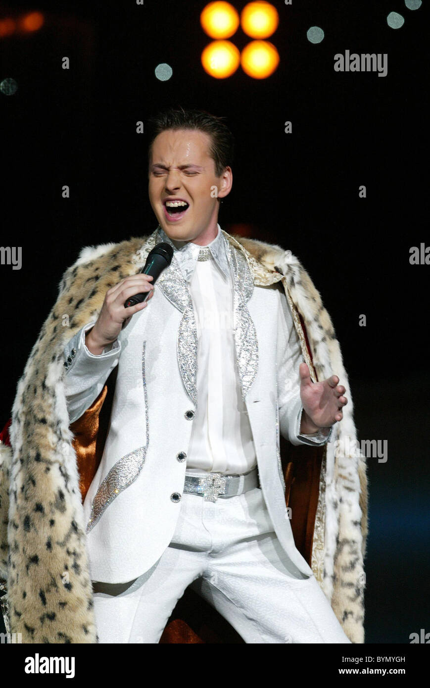 Russian pop singer Vitas performing in concert at The Great Hall of the ...
