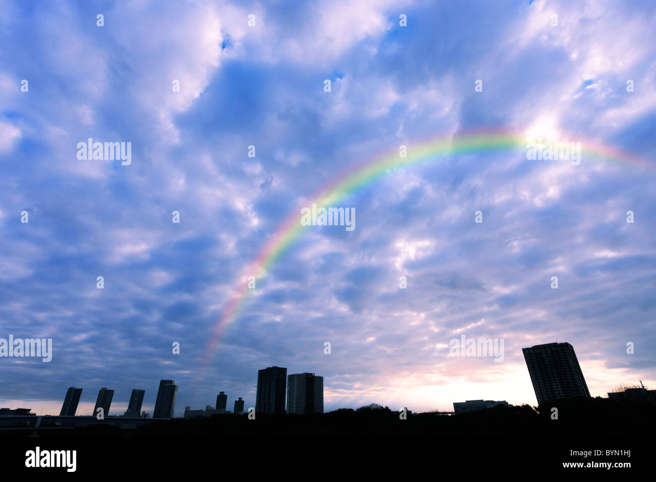 Rainbow Over Tokyo Stock Photo - Alamy