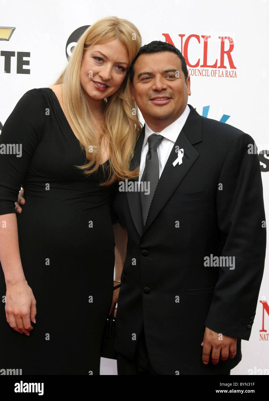 Carlos Mencia and Wife Amy Mencia 2007 NCLR ALMA Awards held at the ...