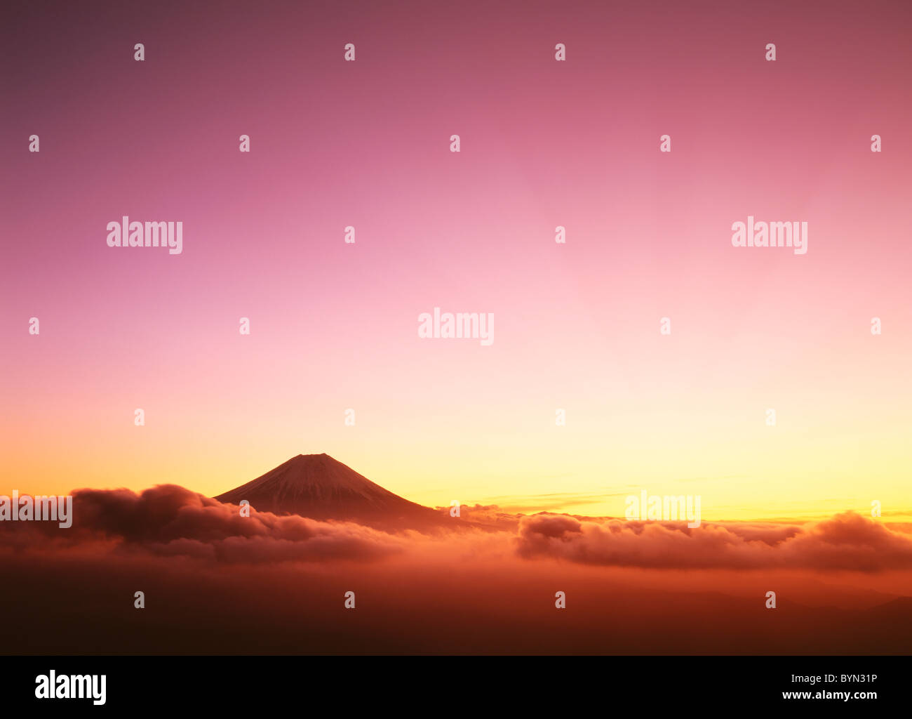 Mount Fuji at Sunset Stock Photo - Alamy
