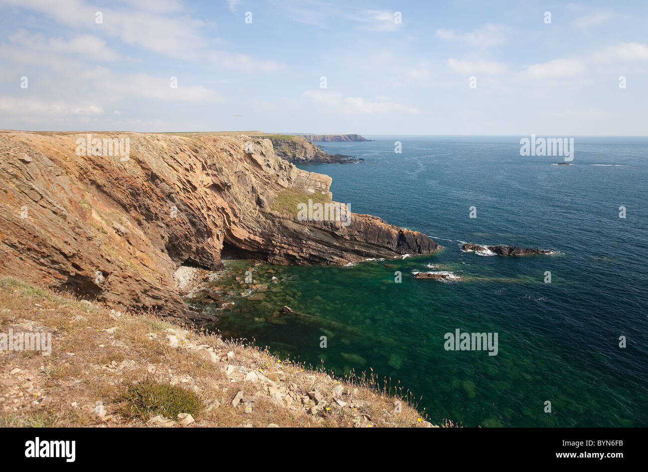 Landscape of sea and rocks Stock Photo - Alamy