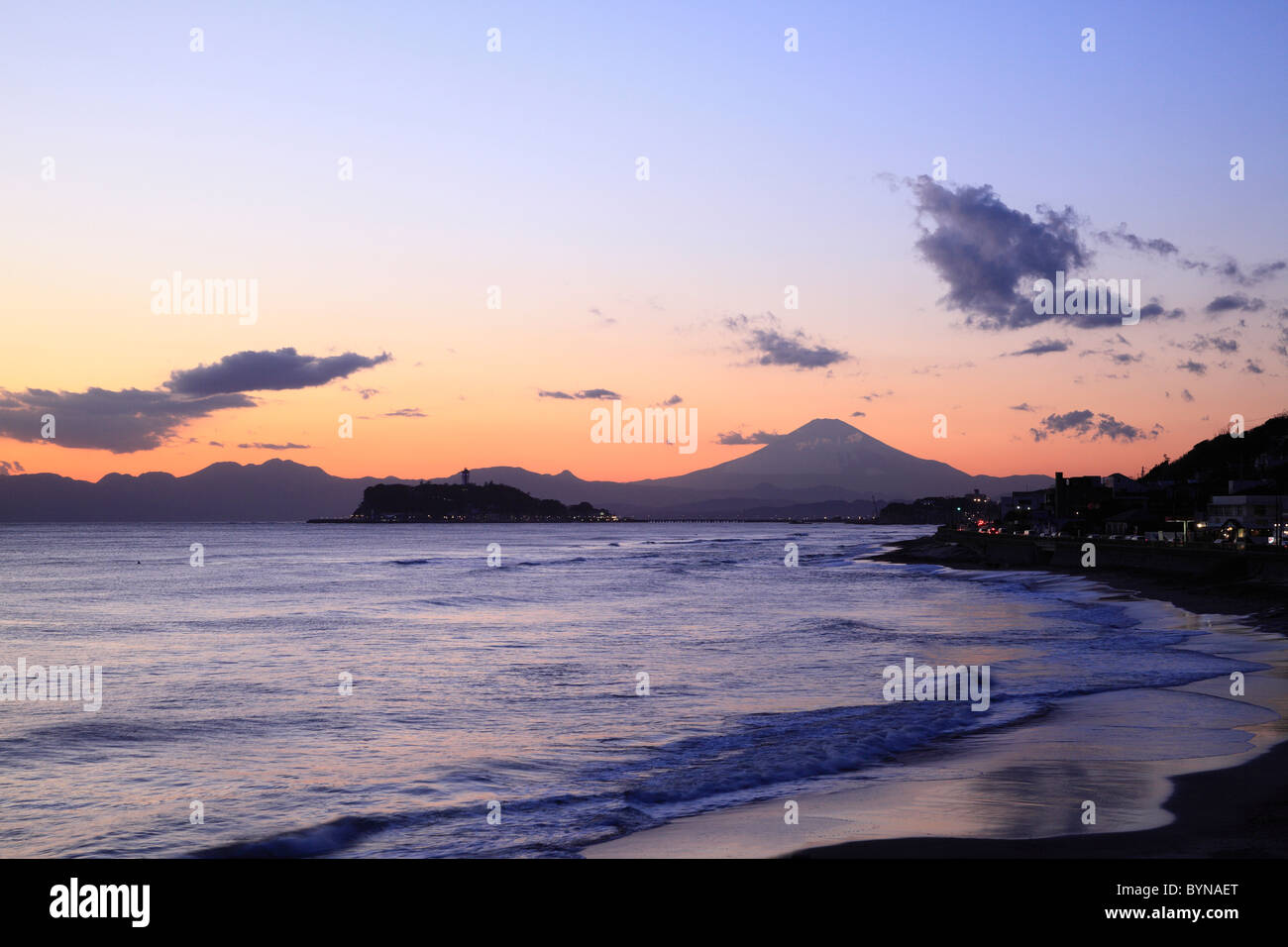 Enoshima Island at Sunset Stock Photo - Alamy