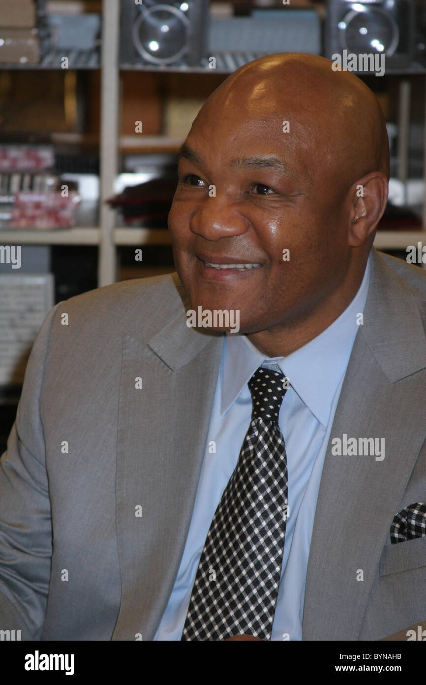 George Foreman signs his new book "God In My Corner" at Barnes And ...