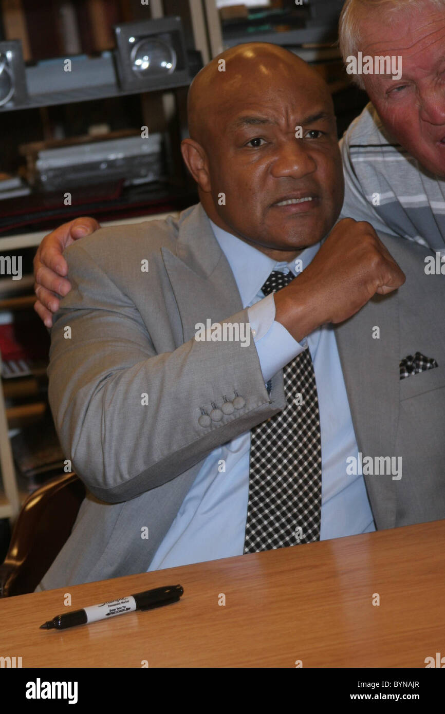 George Foreman signs his new book "God In My Corner" at Barnes And ...