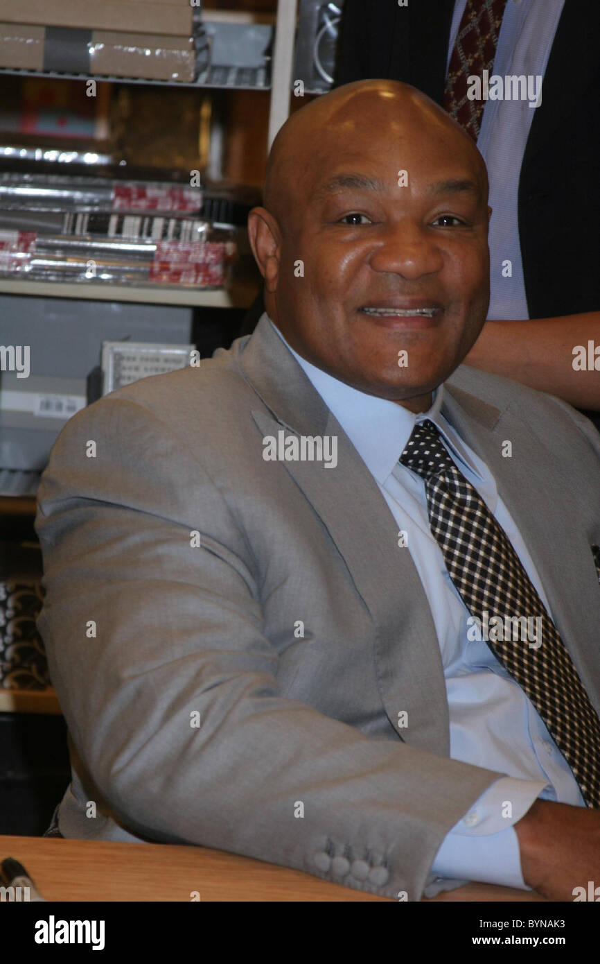 George Foreman signs his new book "God In My Corner" at Barnes And ...