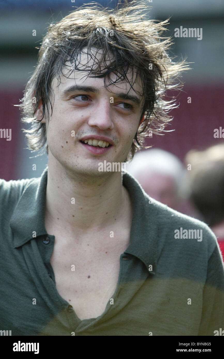 Pete Doherty Music Industry Soccer Six held at West Ham United Football ...