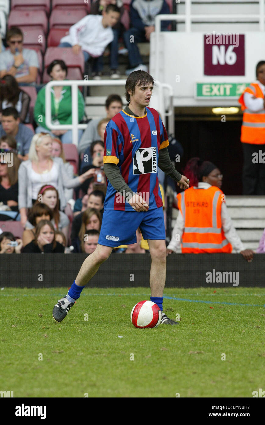 Pete Doherty Music Industry Soccer Six held at West Ham United Football ...