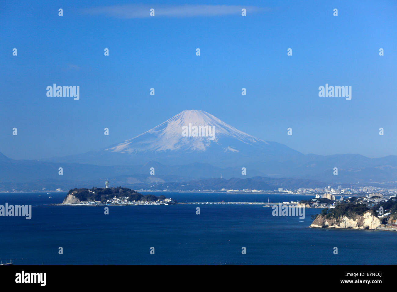 Enoshima Island and Mount Fuji Stock Photo - Alamy