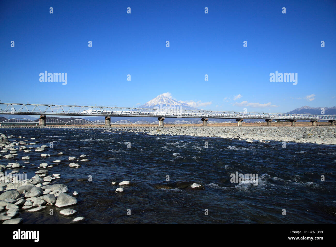 Shinkansen and Mount Fuji Stock Photo - Alamy