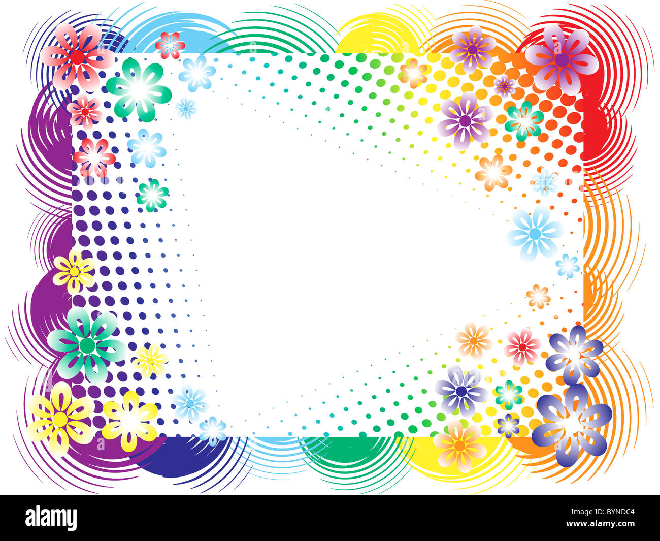 abstract spring floral frame. Vector Stock Photo - Alamy