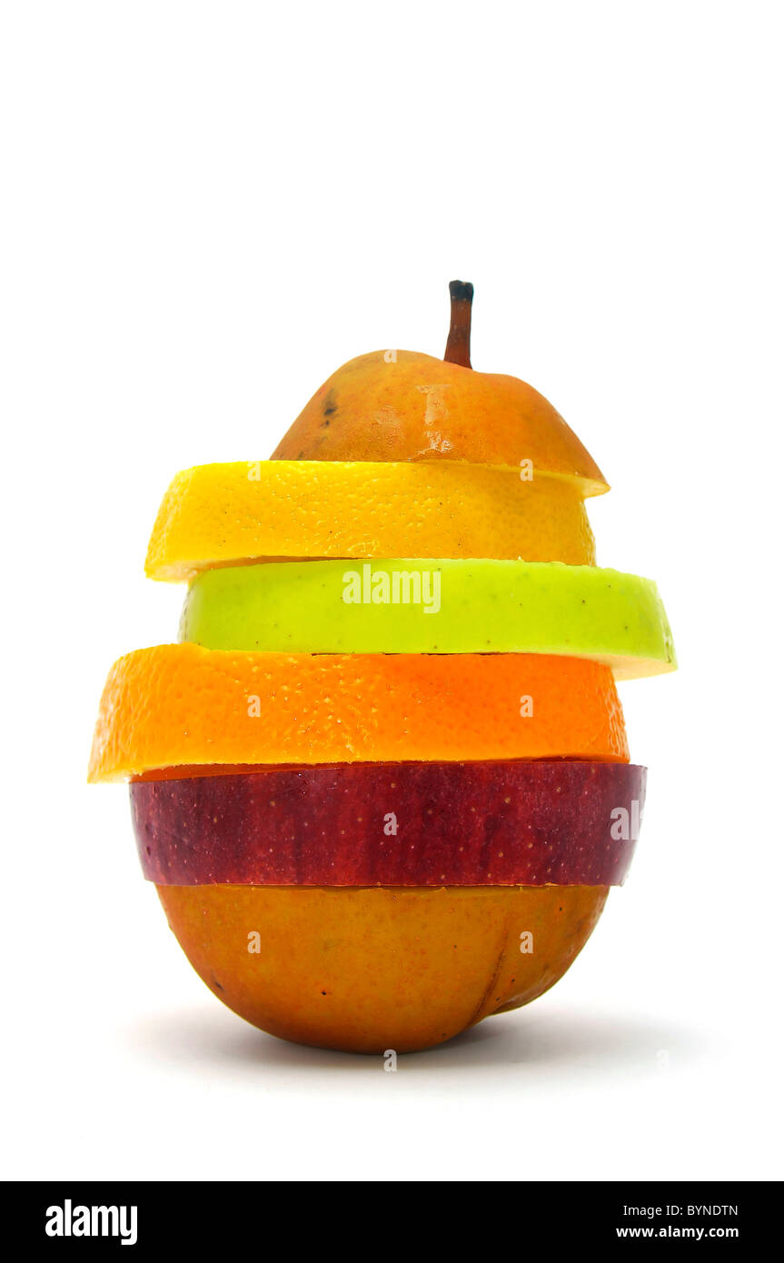 Collection fruit in white Cut Out Stock Images & Pictures - Alamy