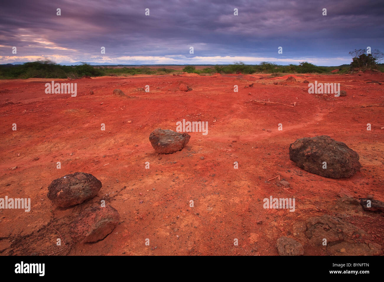 Volcanic rocks in Sarigua national park (desert), Herrera province ...