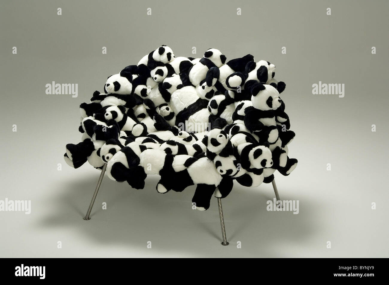 The Plush Toy Chairs These unique chairs were created by attaching a ...