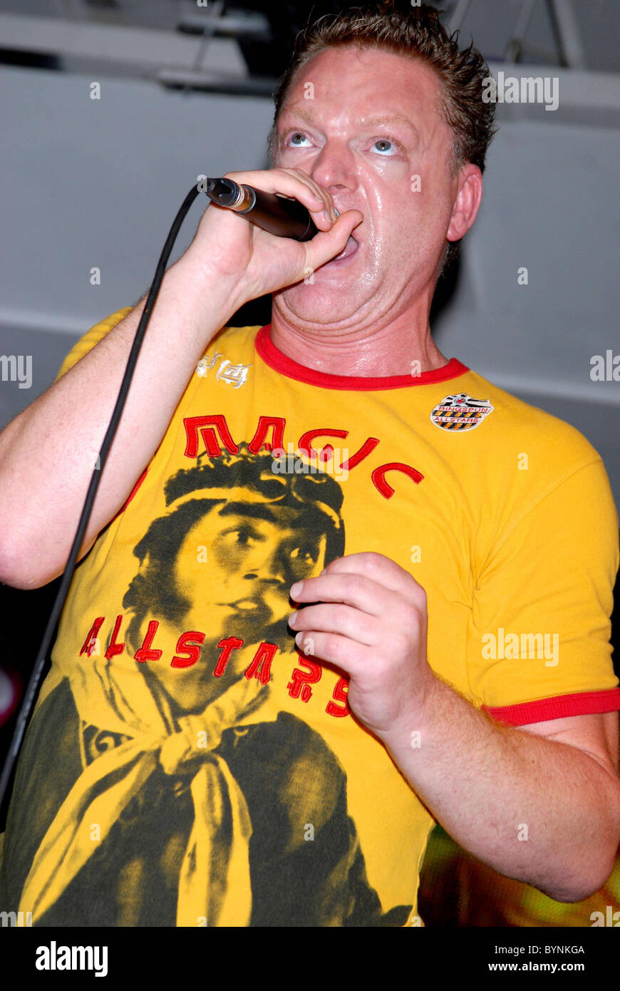 Andy Bell Erasure performing live at HMV Oxford Street London, England ...