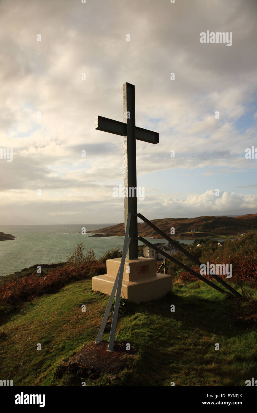 Morar cross on the hill in Scotland Stock Photo - Alamy