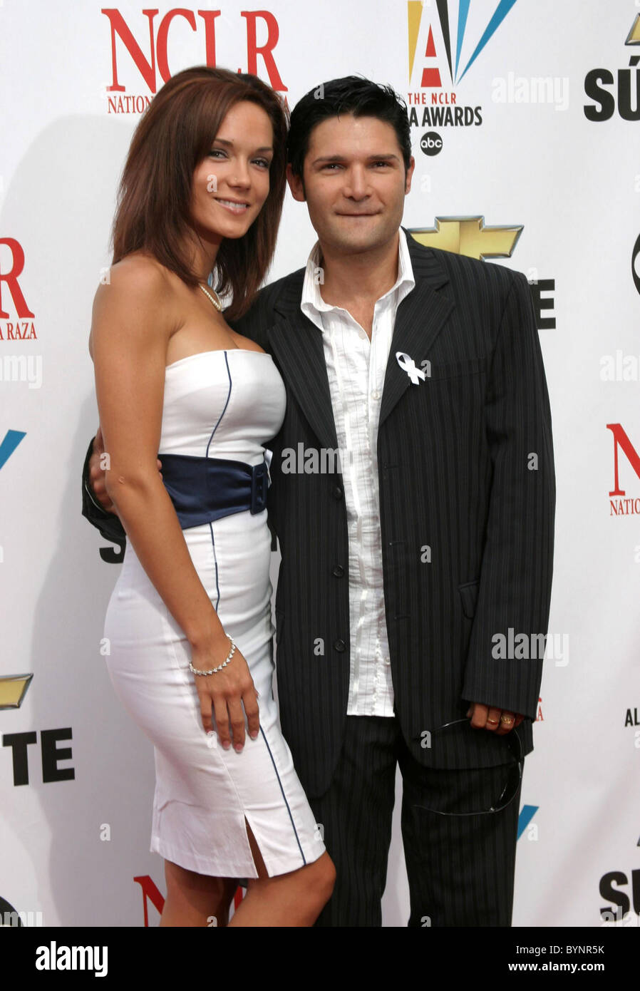 Corey Feldman & wife 2007 NCLR ALMA Awards held at the Civic Center ...