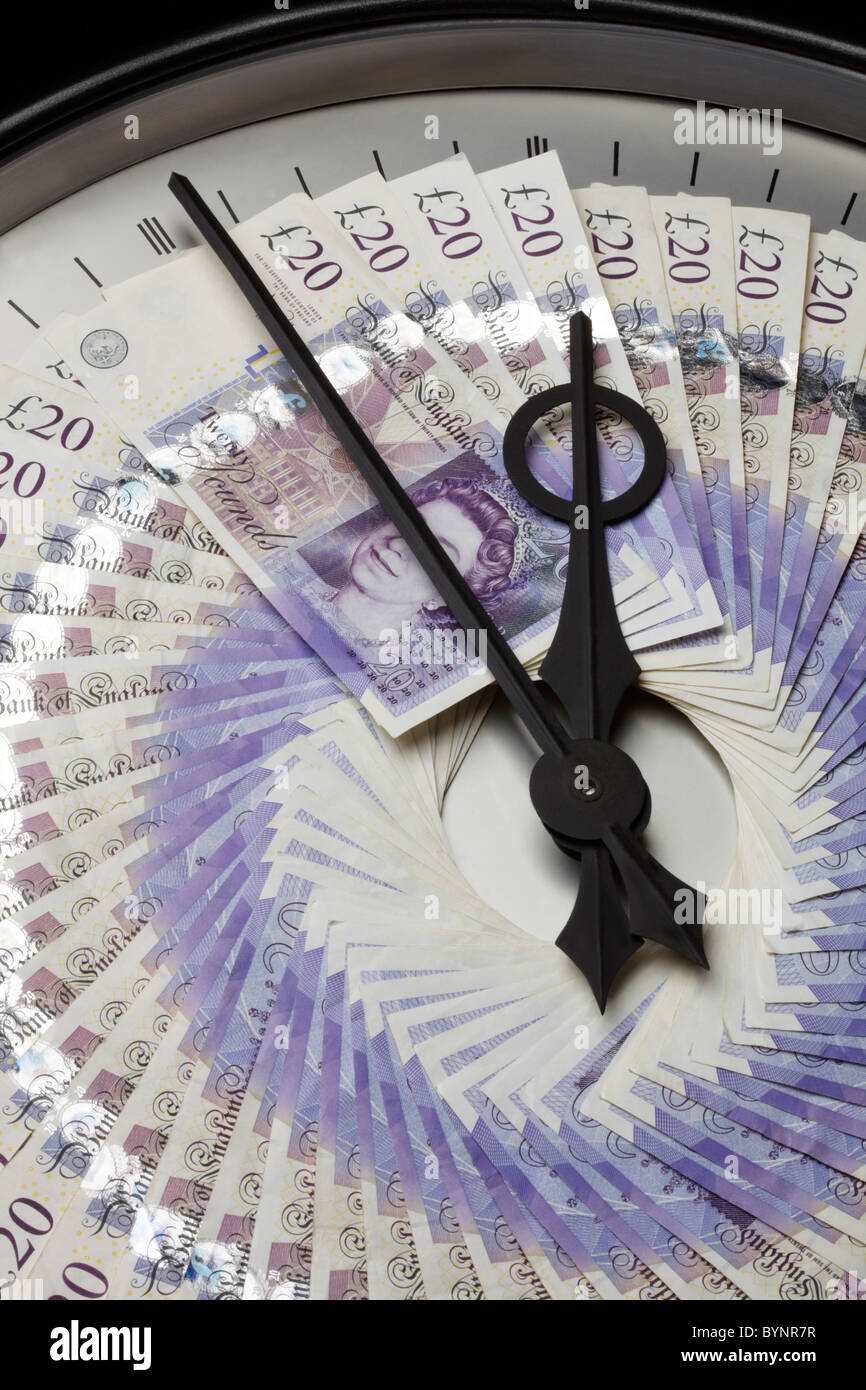 Money clock pounds hi-res stock photography and images - Alamy