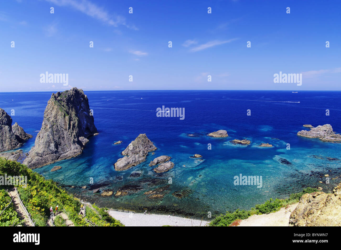 Shimamui Coastline Sea Rock Formation Stock Photo - Alamy