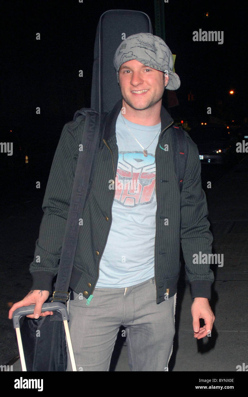 American Idol Season 6 ' contestant Blake Lewis arriving at his hotel ...