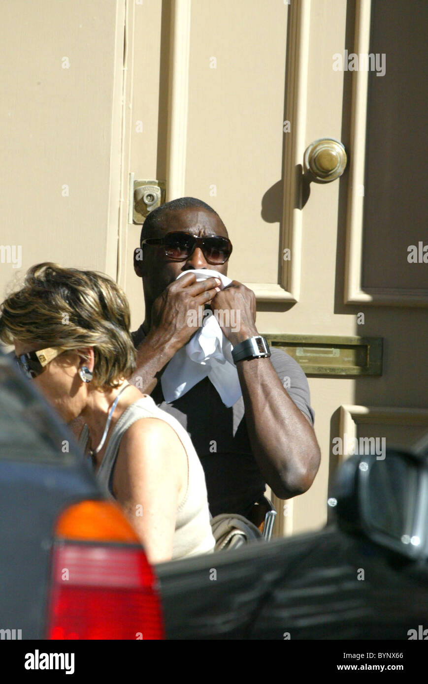 Sol Campbell enjoys a healthy salad in the sunshine in Primrose Hill ...