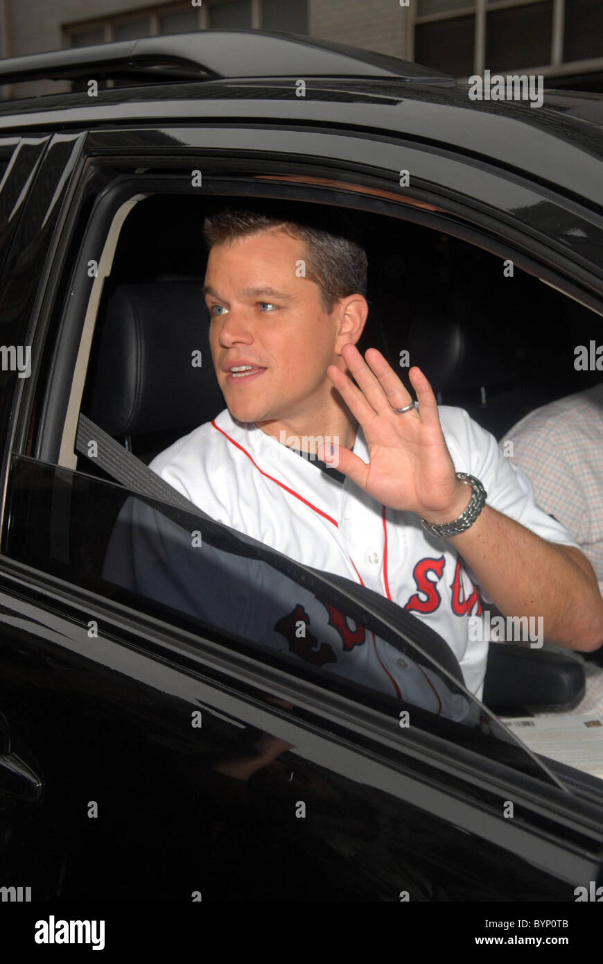 Matt Damon outside Ed Sullivan Theatre for the 'Late Show With David ...