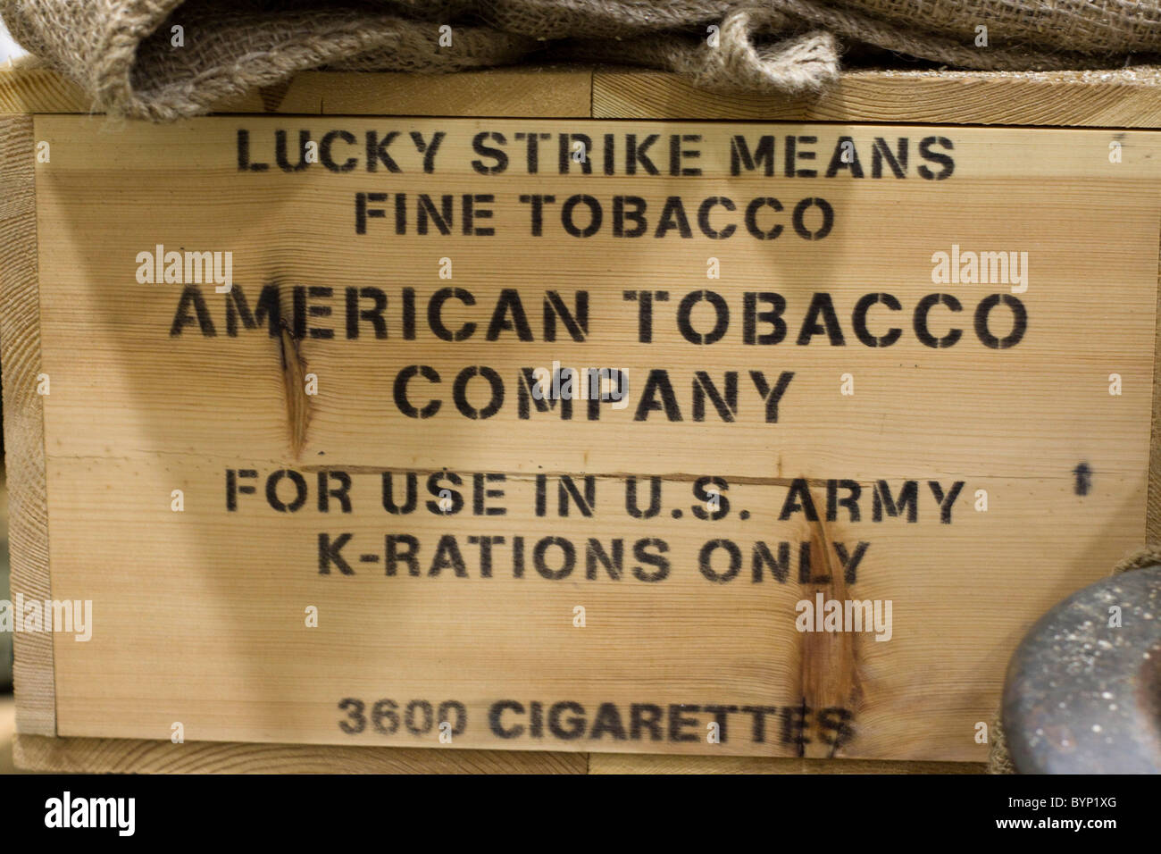 K-Ration Box of American Lucky Strike Tobacco Stock Photo - Alamy