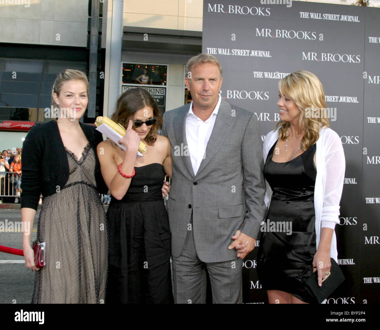 Kevin Costner and Christine Costner and his daughters "Mr. Brooks ...