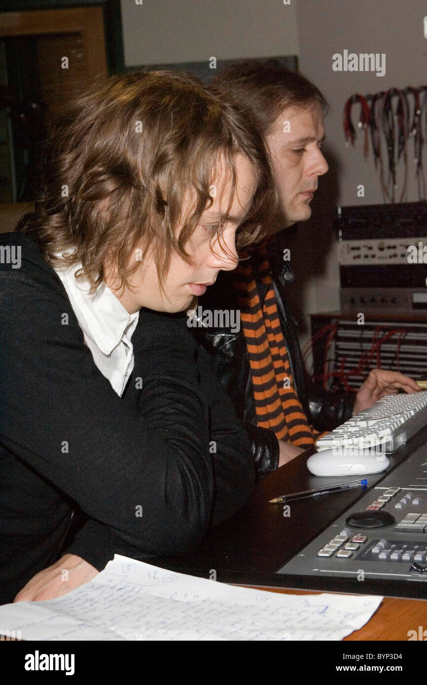 Johnny Borrell The lead singer of Razorlight records a new song in ...