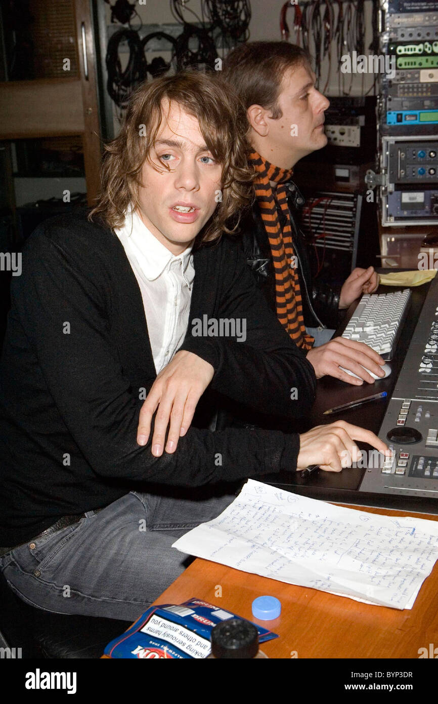 Johnny Borrell The lead singer of Razorlight records a new song in ...