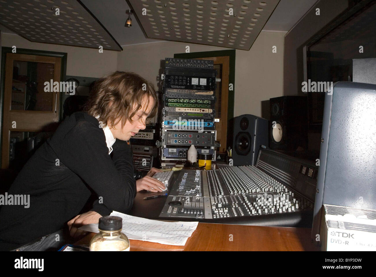 Johnny Borrell The lead singer of Razorlight records a new song in ...