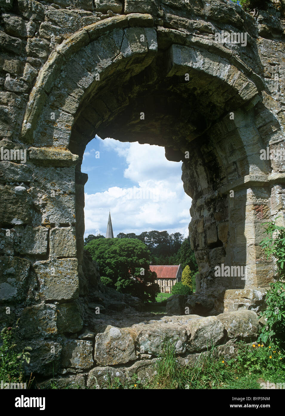 Mitford Castle, Mitford, Northumberland, England Stock Photo - Alamy