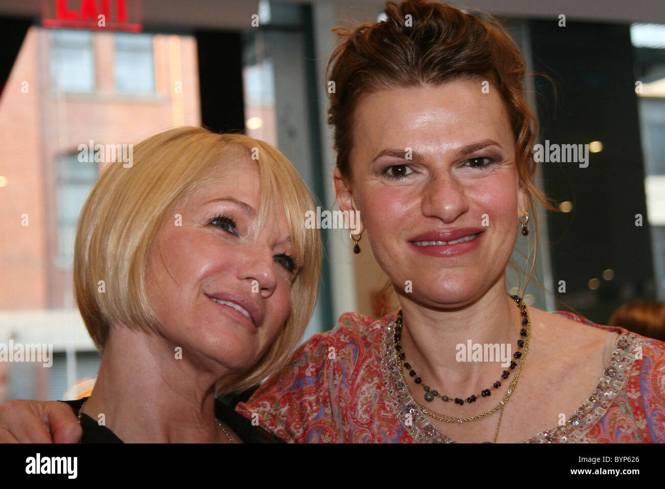 Ellen Barkin and Sandra Bernhard Opening party of the DVF Store at 14th ...