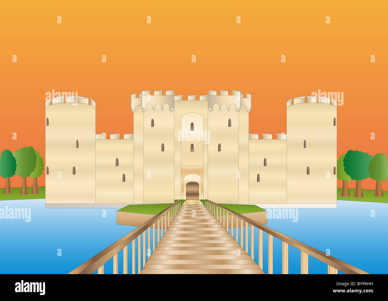 Bodiam castle bridge hi-res stock photography and images - Alamy